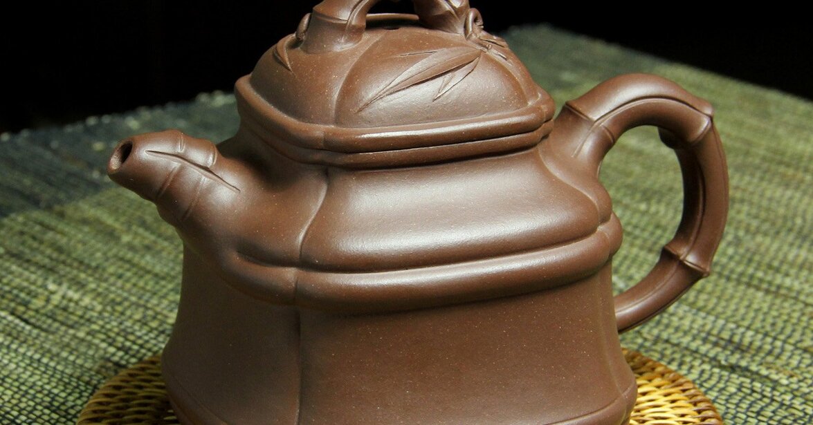 Square Teapot with Angles of Repose and Bamboo Top | Chazhidao Chinese ...